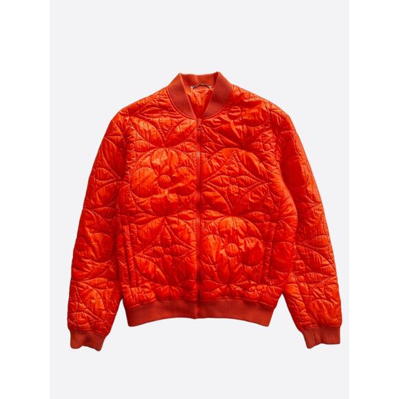 Louis Vuitton | Jackets & Coats | Louis Vuitton Orange Flower Monogram ...